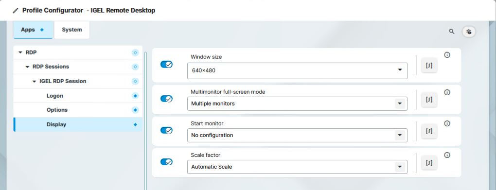 Configuration of IGEL Remote Desktop on IGEL OS